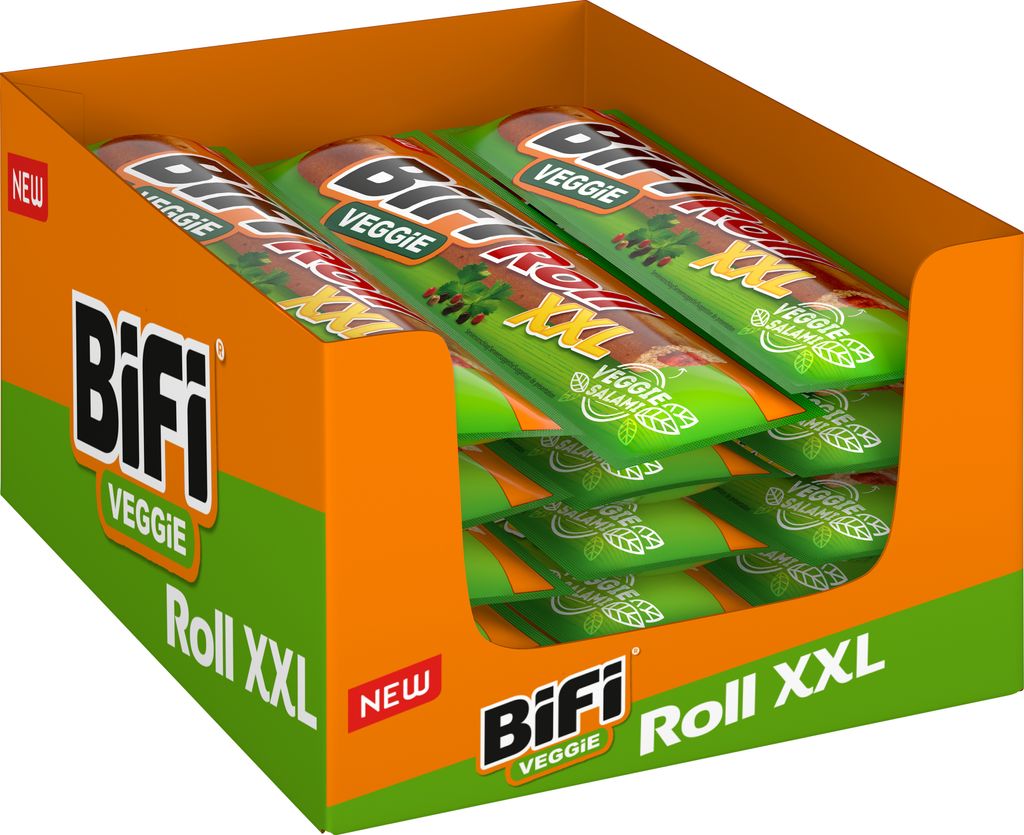 BiFi Veggie Roll XXL 12x70 g Vegetarisch Salami Wurstsnack
