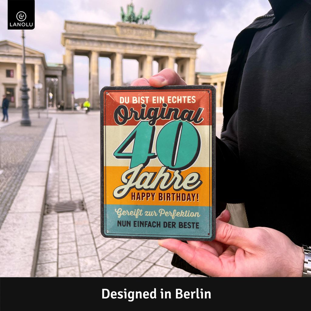 LANOLU Blechschild 40 Schild Geburtstag - | Kaufland.de