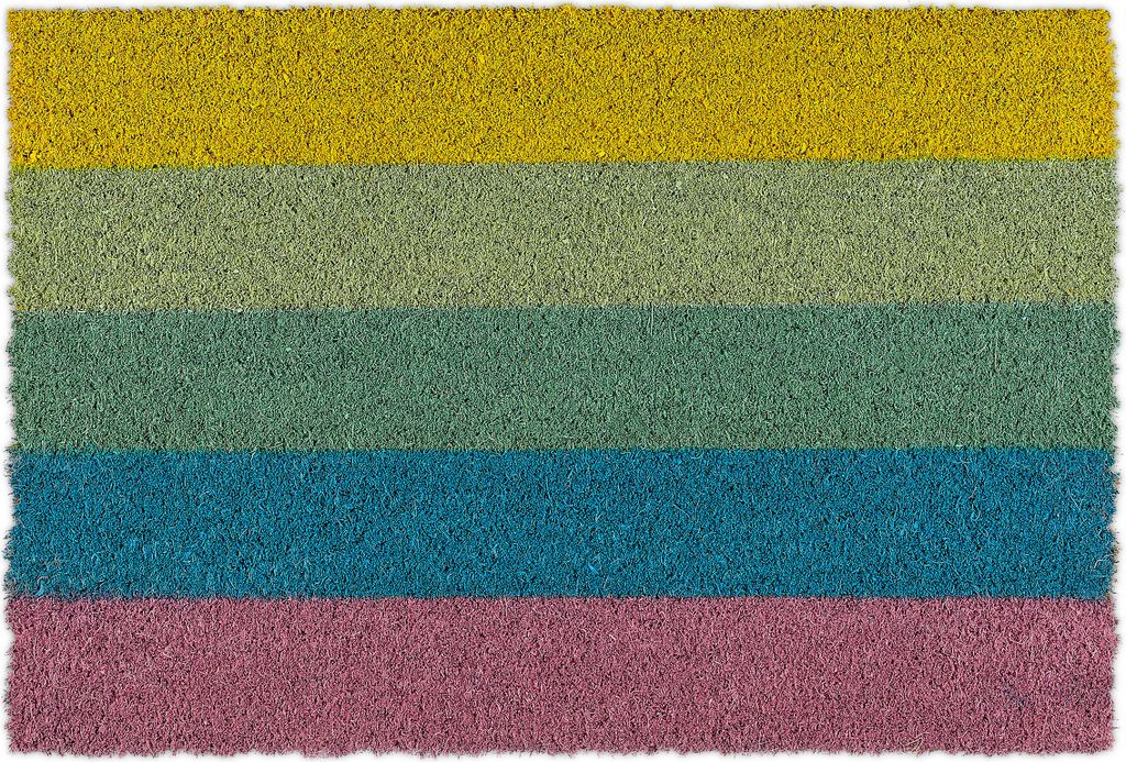 relaxdays Paillasson Coco Arc-en-ciel Tapis de sol