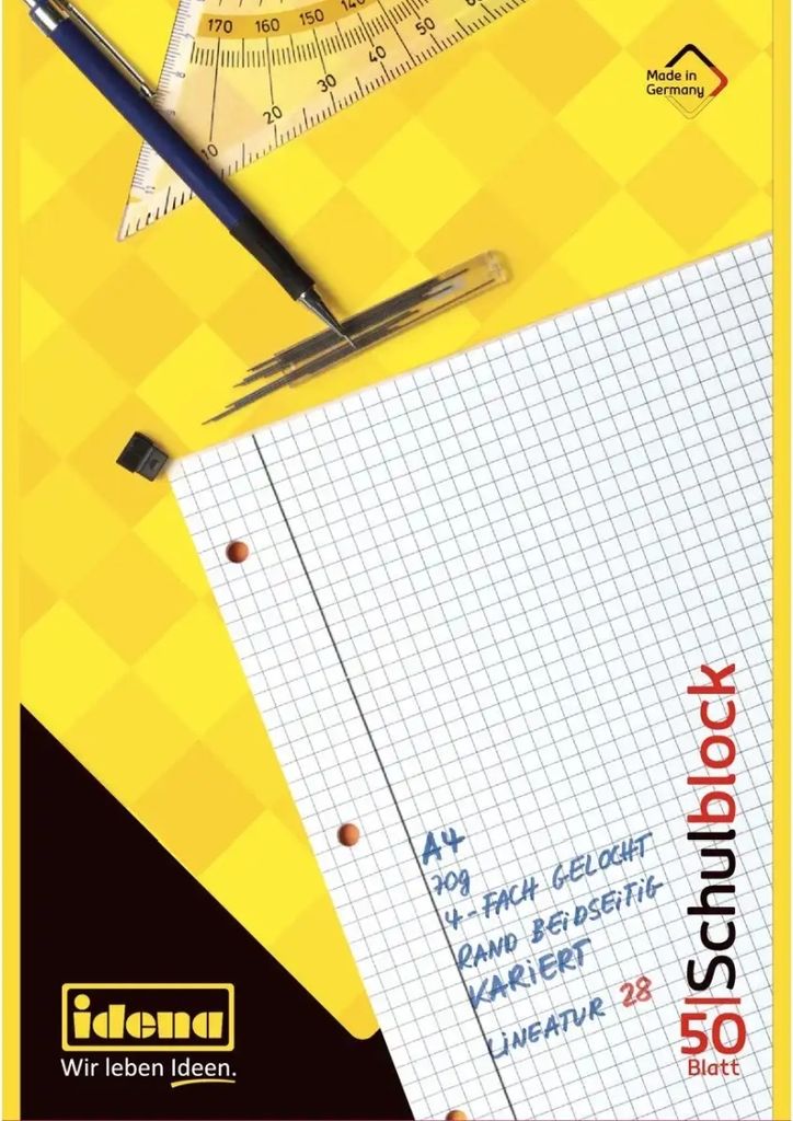 Idena 10394 - Schulblock, DIN A4, 50 Blatt, | Kaufland.de