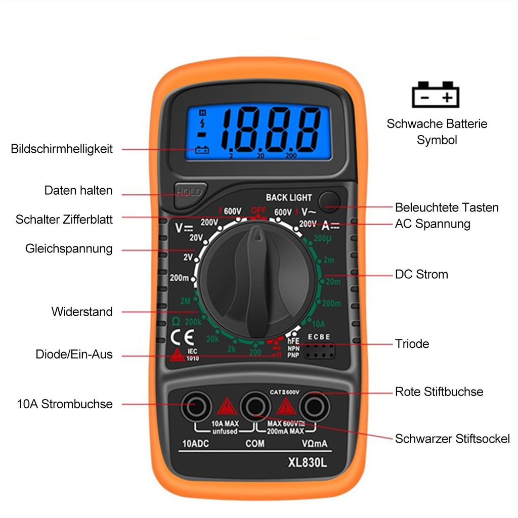 Digital Multimeter XL830L – LCD | Kaufland.de