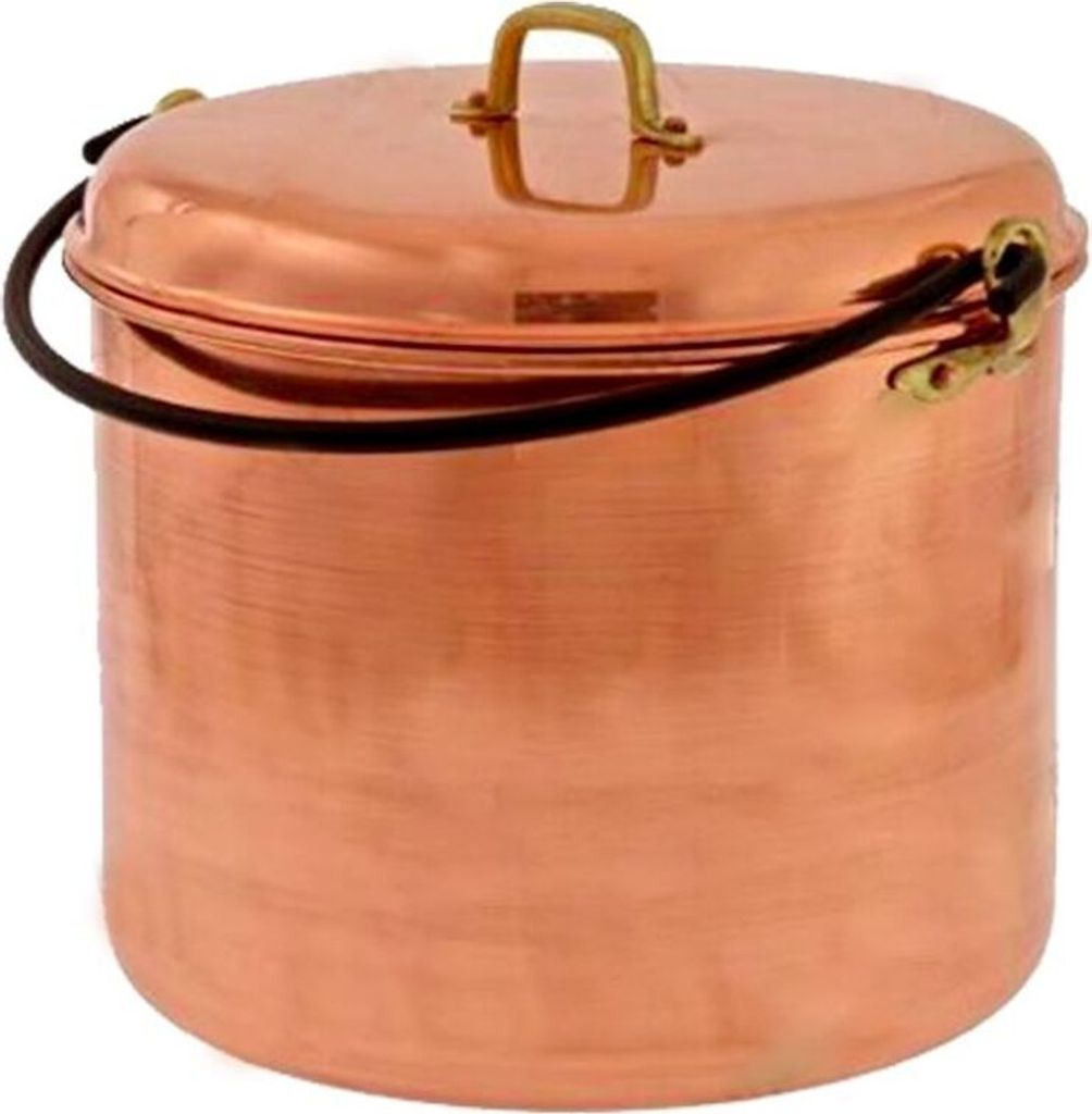 Medené hrnce so železným oblúkom 24 cm