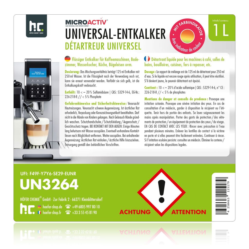 6x 1 L Microactiv® Universal Entkalker mit | Kaufland.de