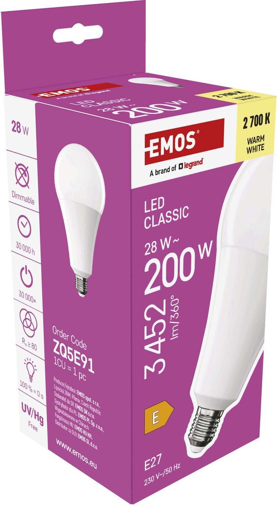 EMOS LED Lampe A95-Birne, 28W Ersatz für 200W | Kaufland.de