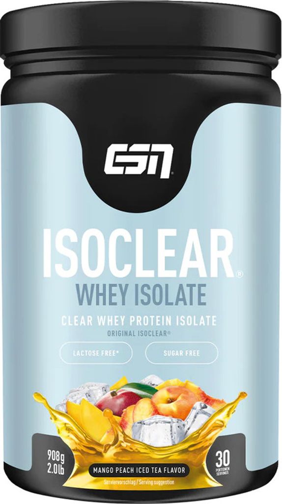 ESN ISOCLEAR Whey Isolate, 908g Mango Peach Iced Tea Mango
