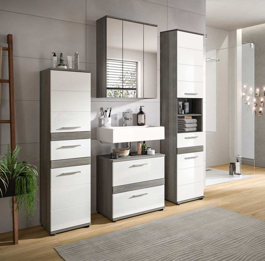 Badezimmer Kommode "Bailey" weiß Hochglanz | Kaufland.de