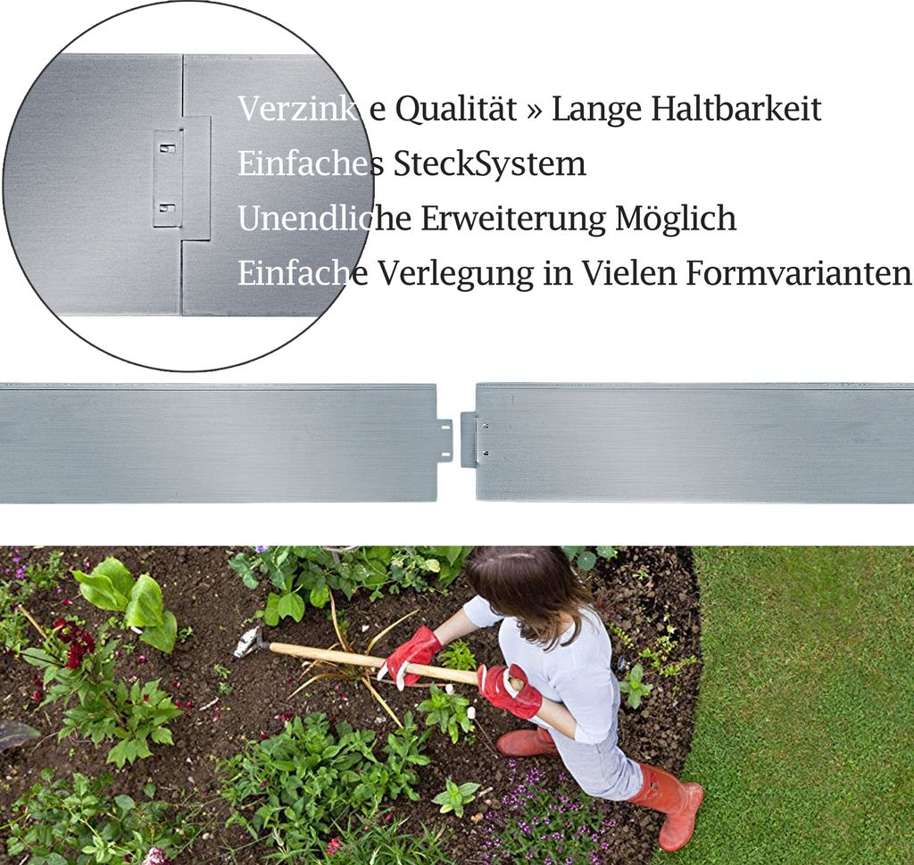 VINGO Pozinkované obruby trávnika, kovové | Kaufland.sk