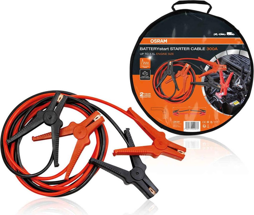 OSRAM STARTER CABLE 300A Starthilfekabel Benzin-