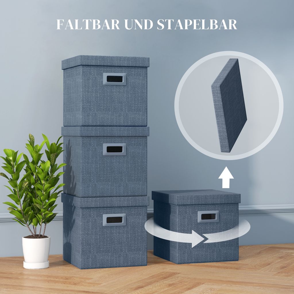 HOMCOM Úložný box sada 3 stohovatelných | Kaufland.cz