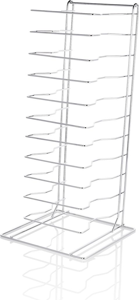 Pizzablechhalter für 10 Pizzableche Verchromt Pizzableche