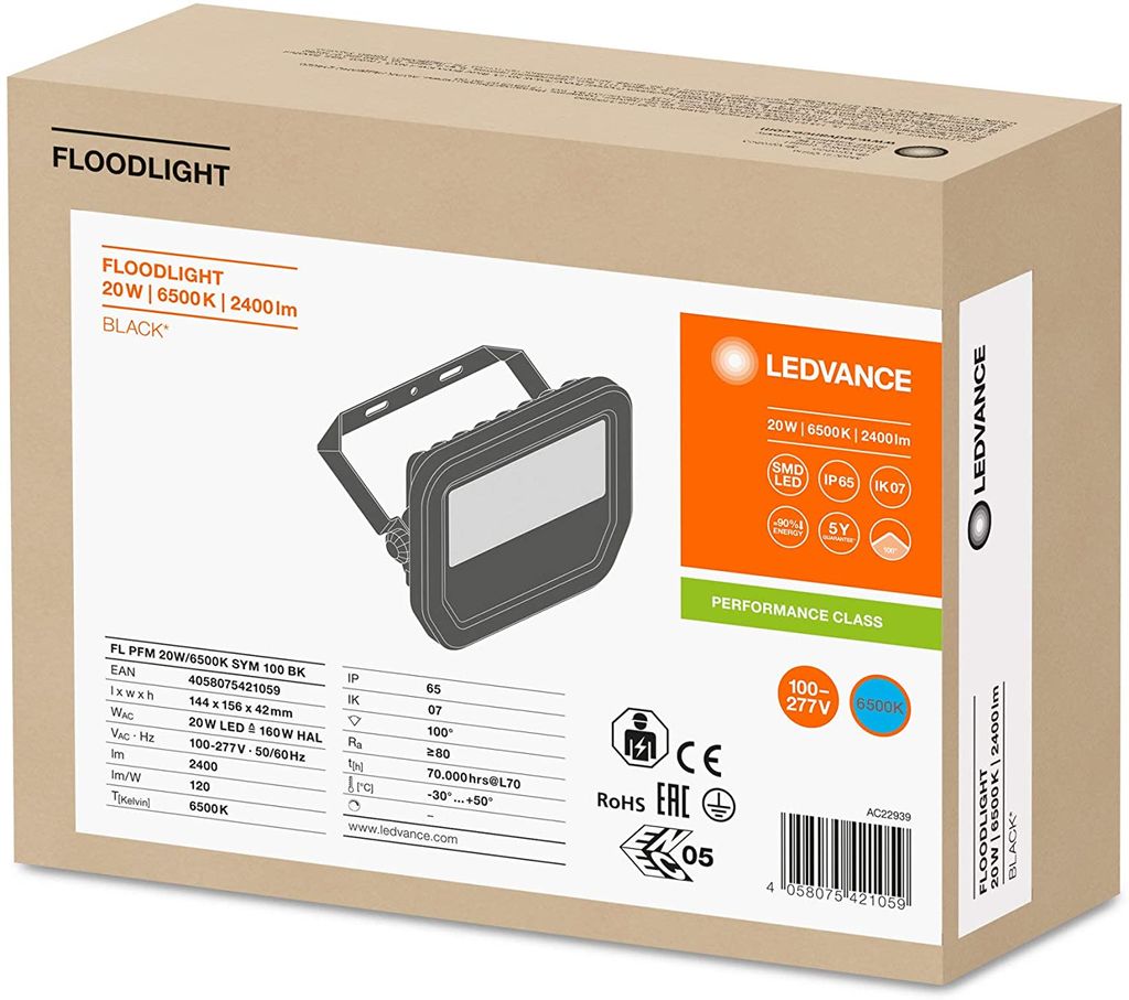Ledvance FLOODLIGHT 20 W 6500 K IP65 BK | Kaufland.cz