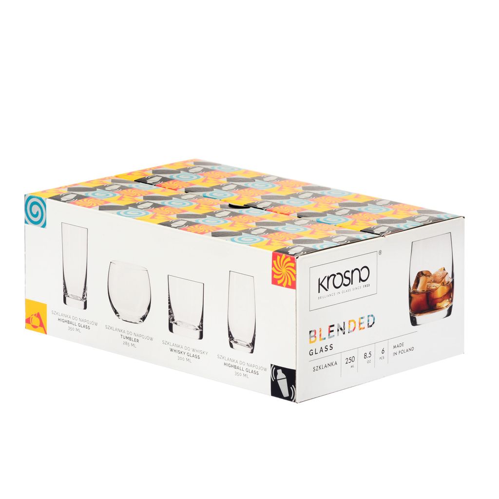 KROSNO Blended Poháre na Whisky, Sada 6, 250 | Kaufland.sk