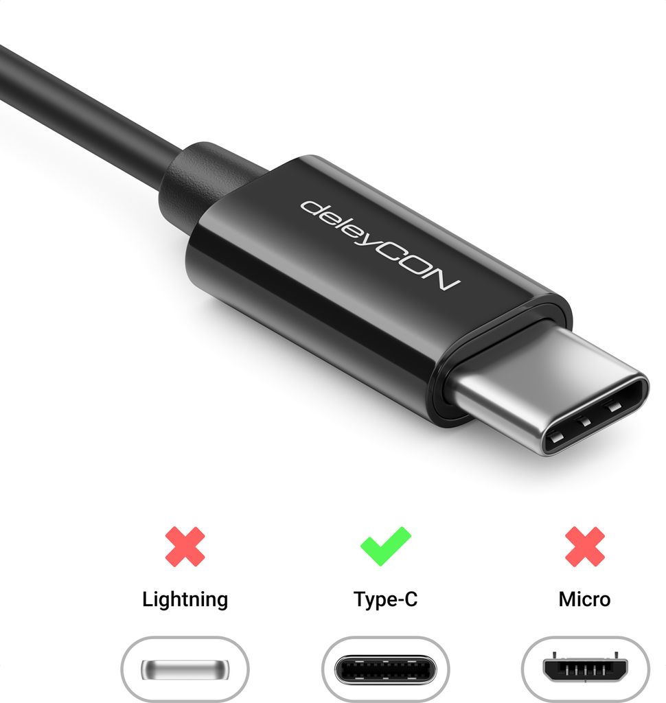 deleyCON 10cm Kopfhörer Adapter USB C auf | Kaufland.de