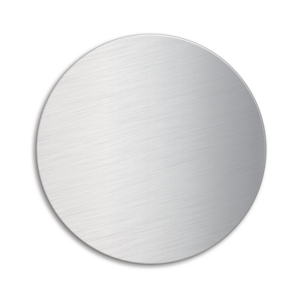 Plaque vierge en acier inoxydable brossé 100 mm de diamètre