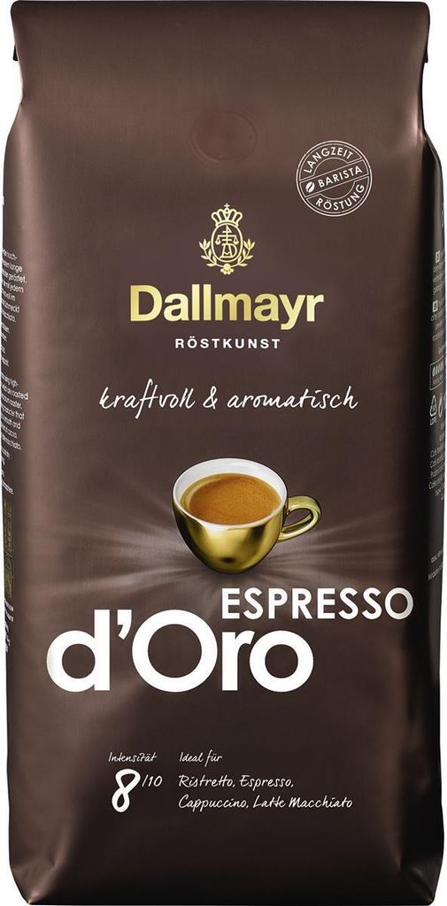 Dallmayr Espresso d Oro celozrnná káva silné | Kaufland.cz