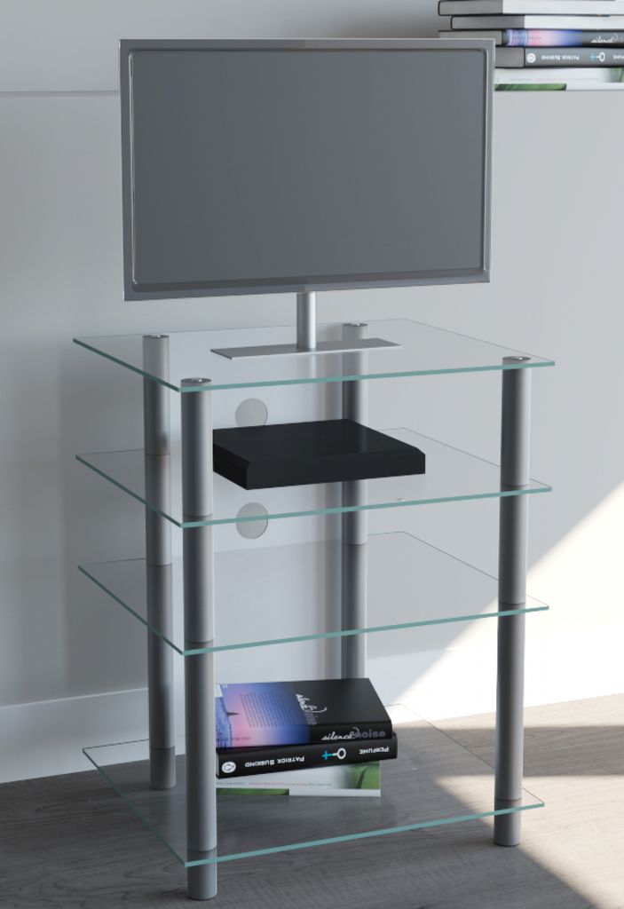 Hifi nábytek Rack Alu Glass Phono Media Rack | Kaufland.cz