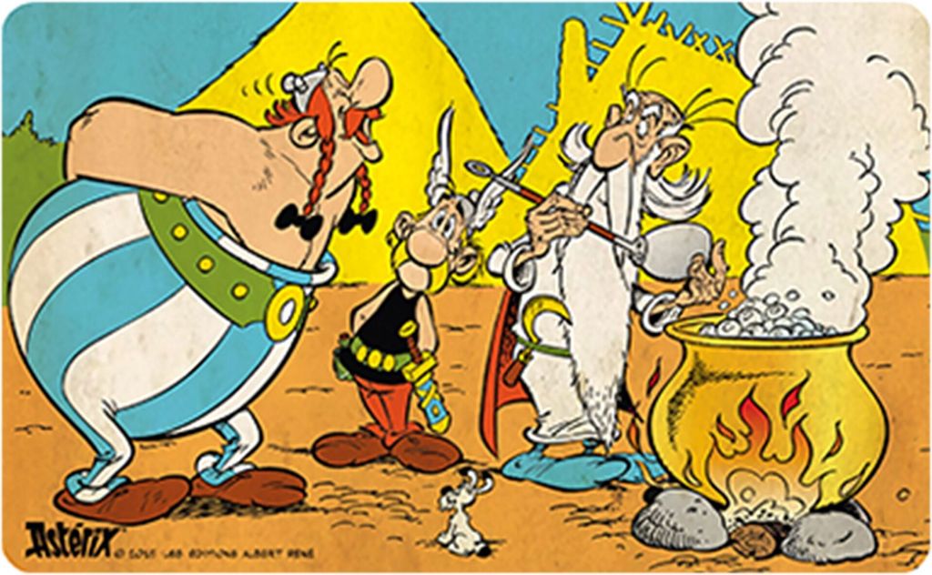 Frühstücksbrett - Asterix - mit Obelix und Miraculix