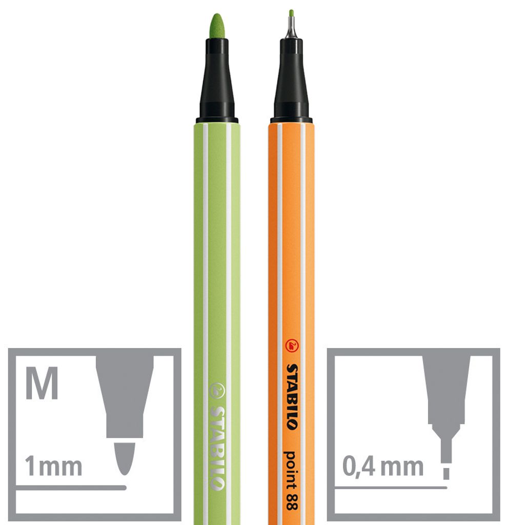 STABILO Stifte-Set Pen 68 & point 88 Pastellove 12er Etui