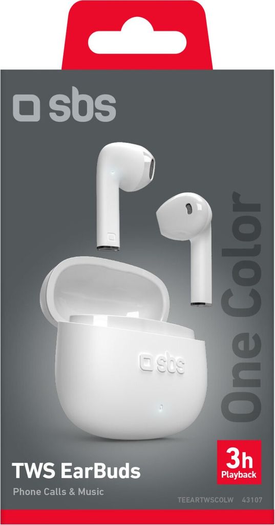 SBS One Color Semi-In-Ear weiß TWS-BT-Headset | Kaufland.cz