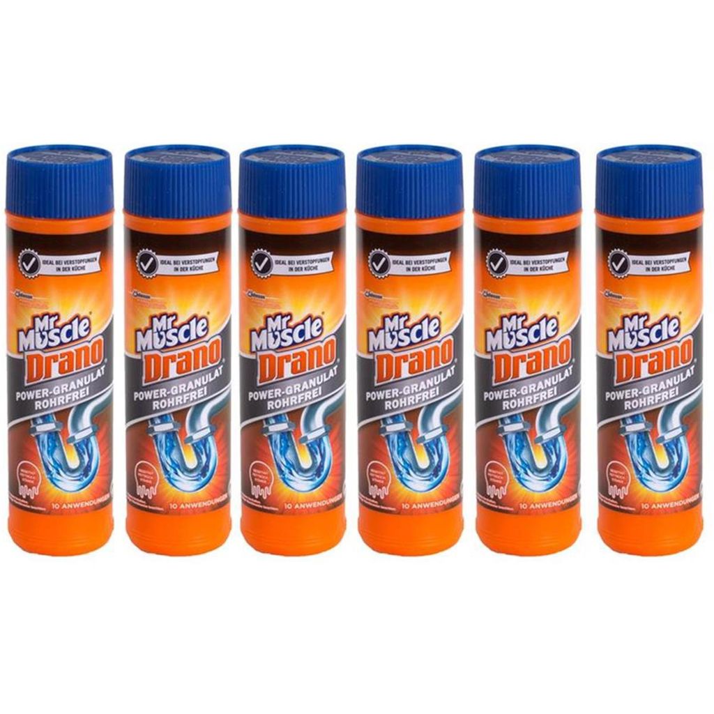 Mr Muscle Drano Power-Granulat 6er Pack