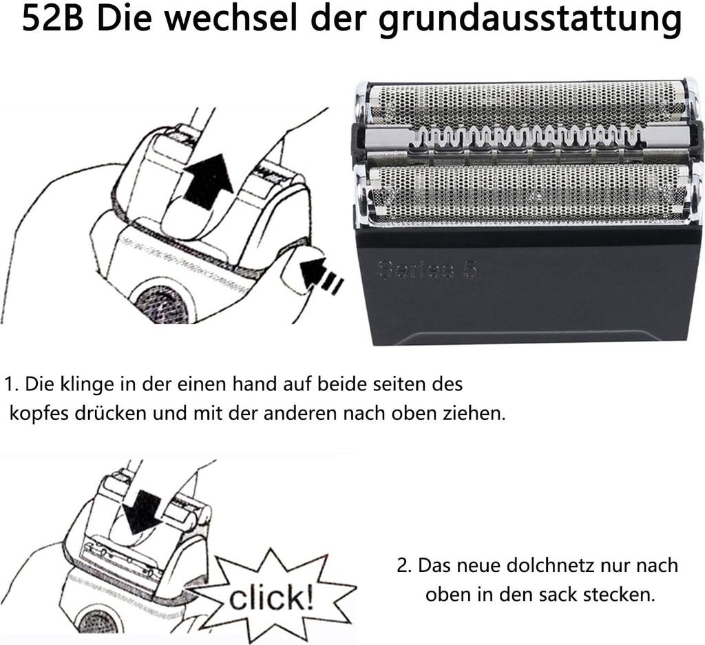 52B Scherkopf Kompatibel mit Braun Series 5 | Kaufland.de