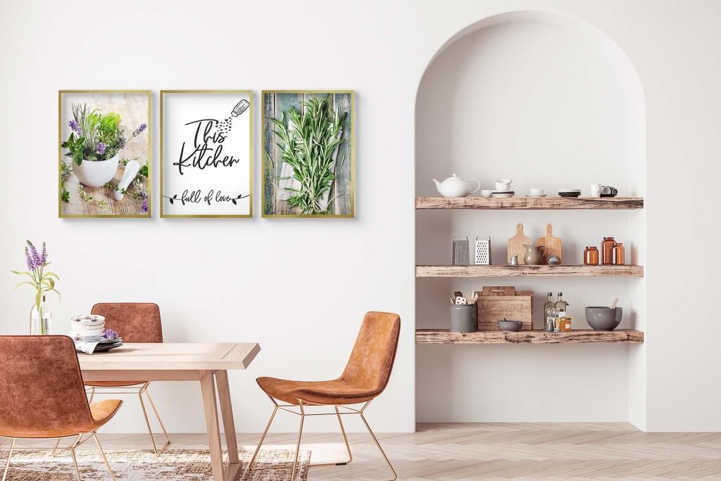 Sada 3 plagátov Nástenné obrazy do kuchyne | Kaufland.sk