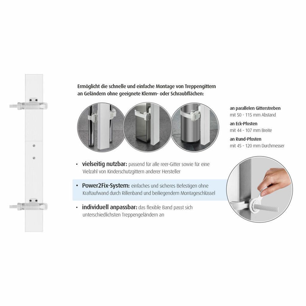 REER StairFlex Geländerbefestigungsset, 46906 | Kaufland.sk