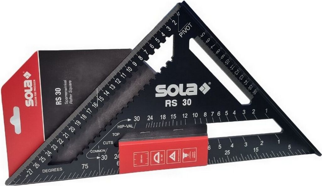 SOLA Sparrenwinkel RS 30 305 x 305 mm schwarz beschichtet