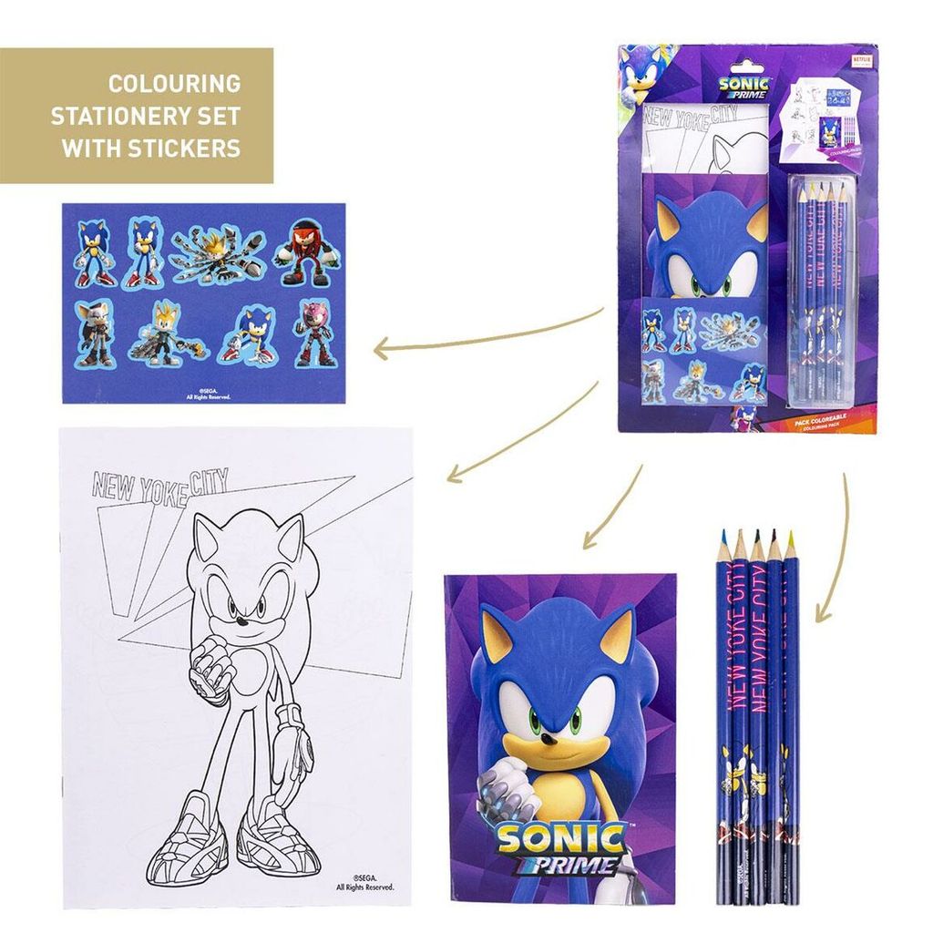 Sada psacích potřeb Sonic Prime Colouring | Kaufland.cz