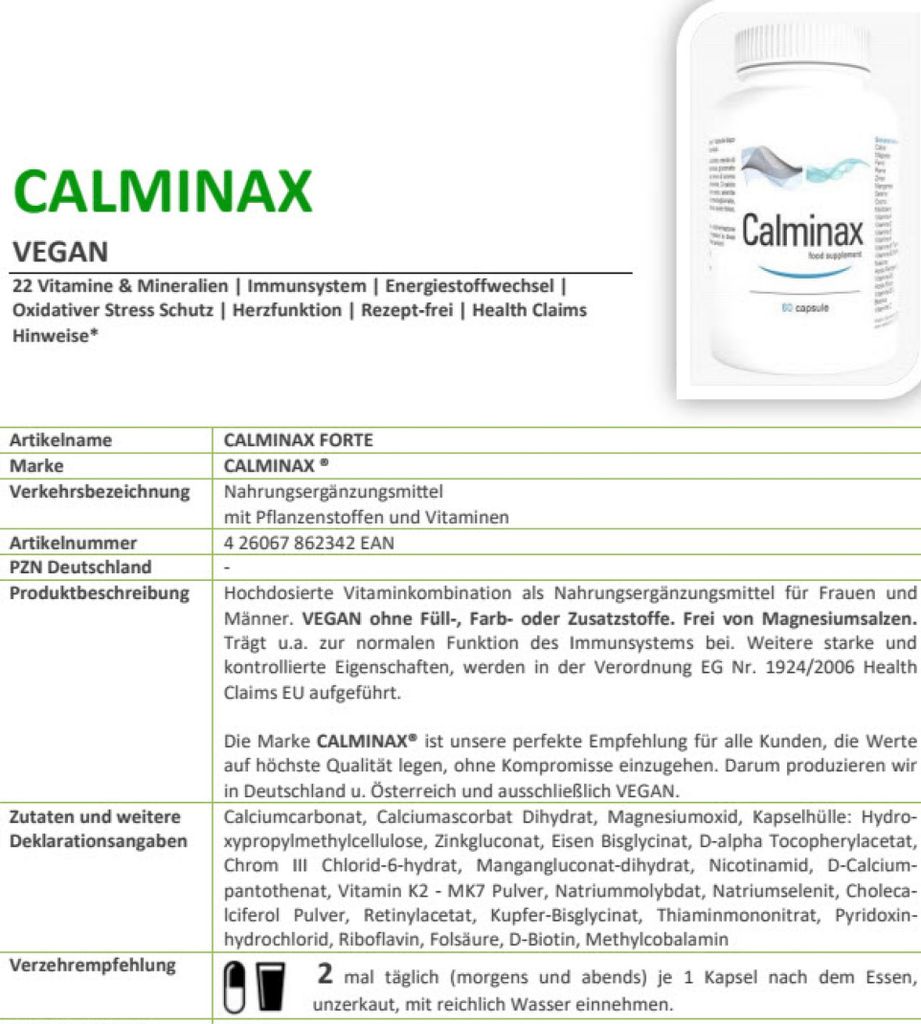 Calminax Forte - 60 Kapseln | Kaufland.de