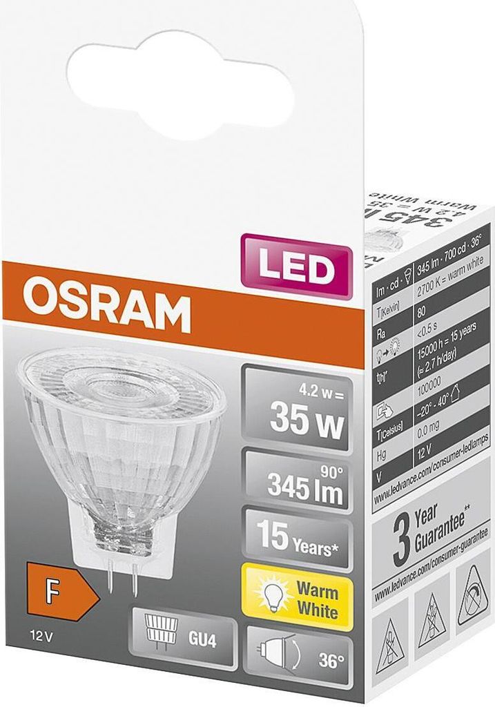 OSRAM LED reflektor MR11 4,2W GU4 345lm 12V 2 | Kaufland.sk
