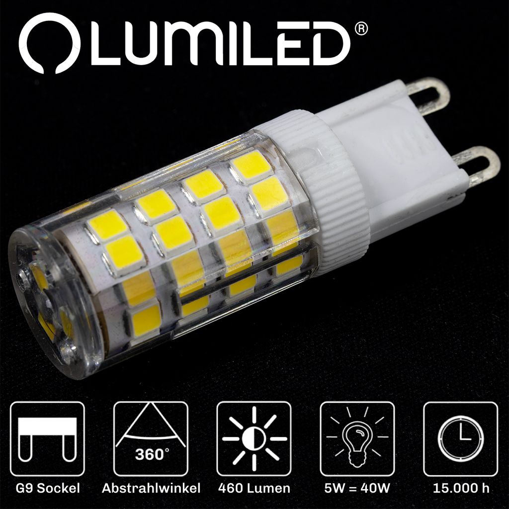 LUMILED LED žárovky G9 Sada 5 LED 5W = 40W | Kaufland.cz
