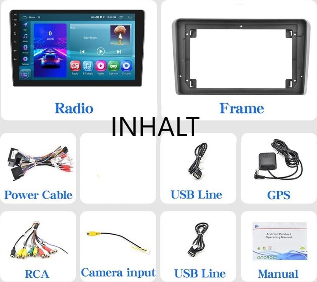 9 Zoll Android 13 Autoradio GPS Navi für AUDI | Kaufland.de