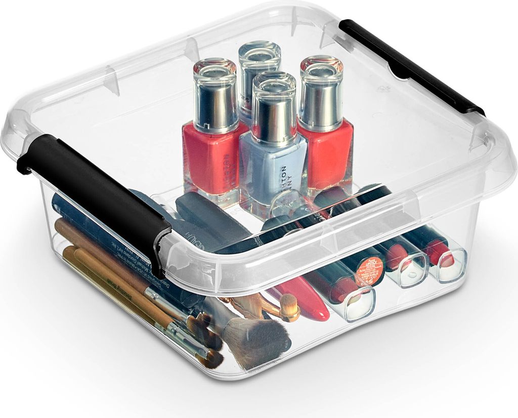 Plastový Úložný Box S Víkem Uzavíratelný Krabicka Organiser