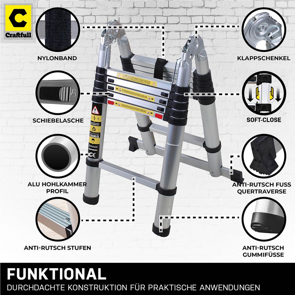Craftfull Klappleiter CF-102B - | Kaufland.de