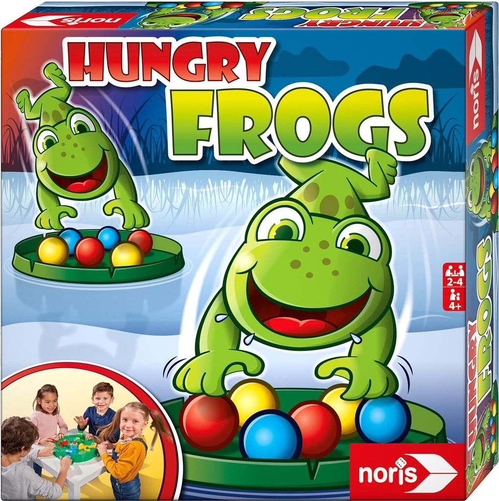 Noris 606061859 - Hungry Frogs, das lustige Fang-und