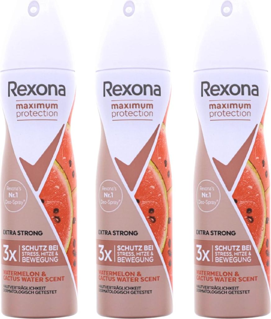 3 x Rexona Maximum Protection Watermelon & Cactus Water