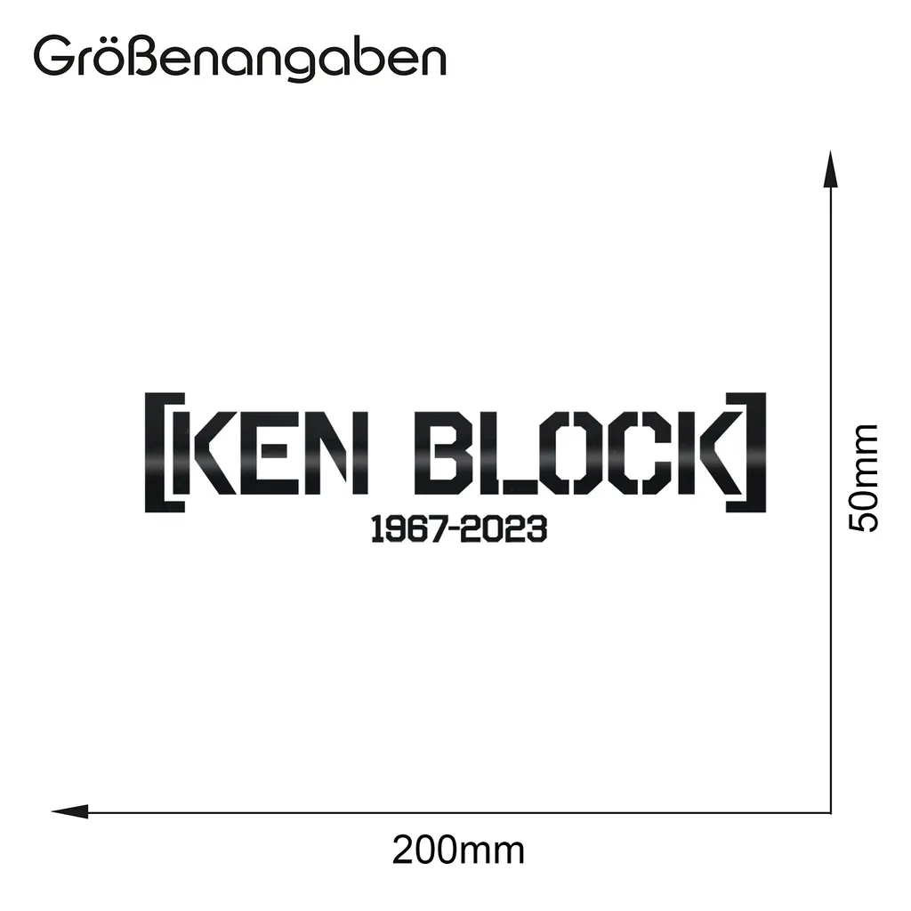 Aufkleber Ken Block 1967-2023 Schwarz Glanz | Kaufland.de