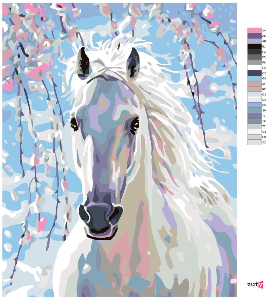 Zuty - Malen nach Zahlen - WEIßES PFERD, | Kaufland.de