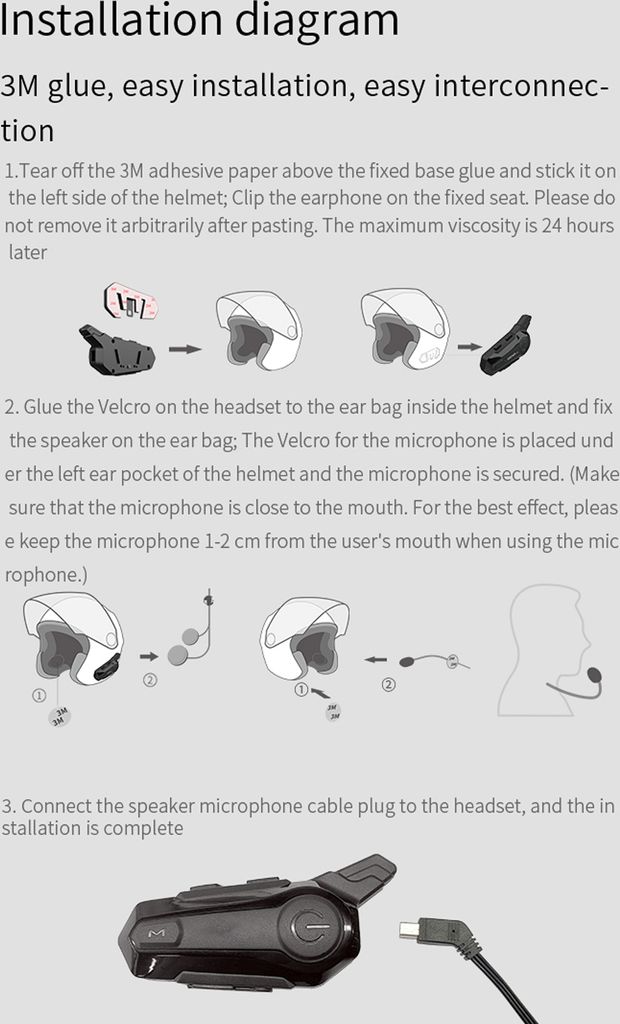 Motorrad Helm Bluetooth Headset Helm BT | Kaufland.de