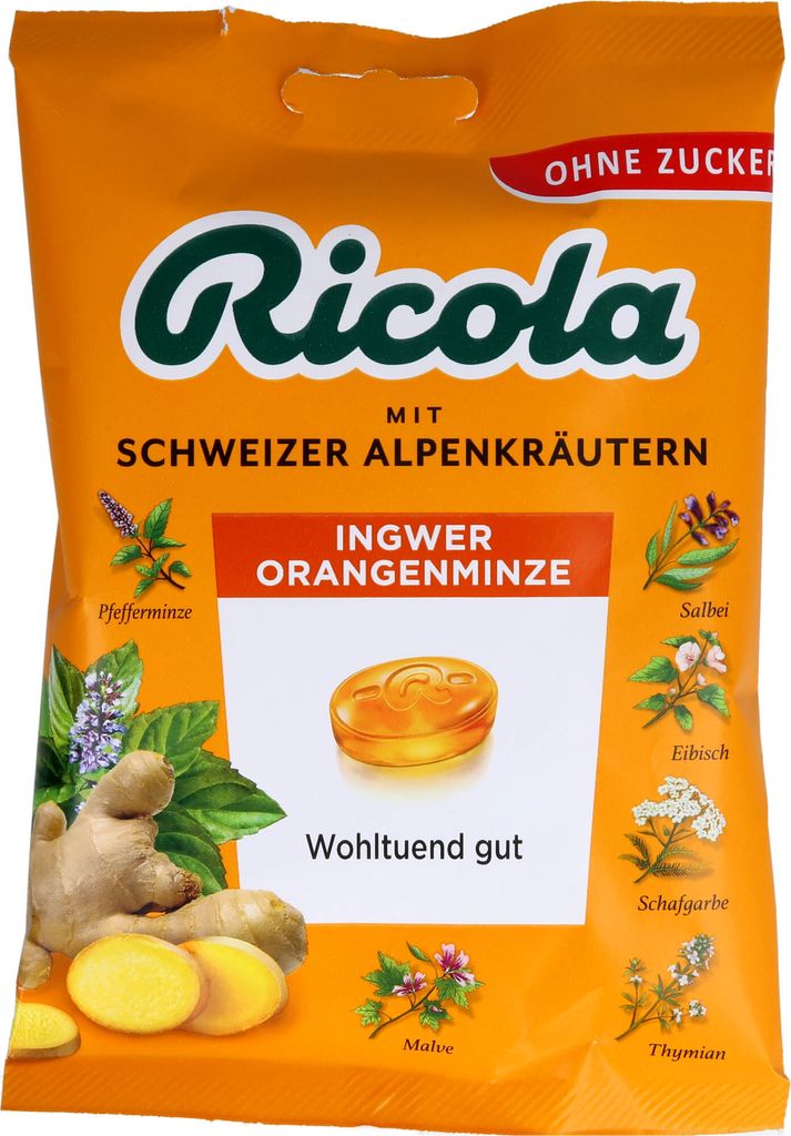 Ricola Ingwer Orangenminze ohne Zucker 75g | Kaufland.de
