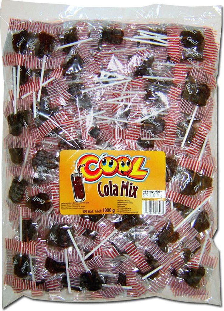Cool Cola Mix lízátka 200 kusů jednotlivě balených v sáčku