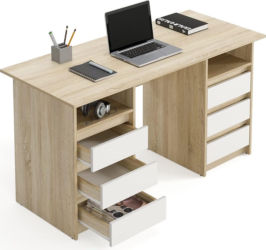 KOMTO Schreibtisch mit Schubladen - Oslo 140 | Kaufland.de