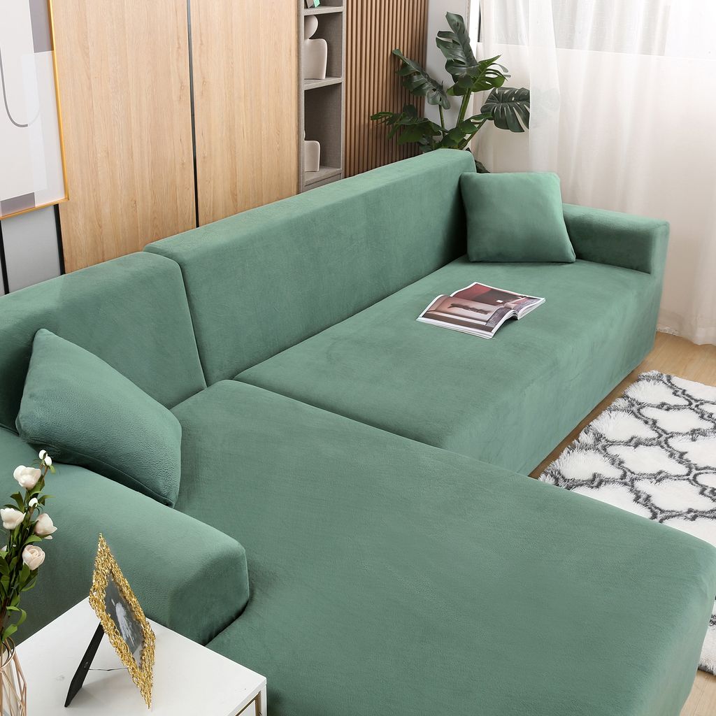 (Zelený) Potah na pohovku ve tvaru L, 2-dílný | Kaufland.cz