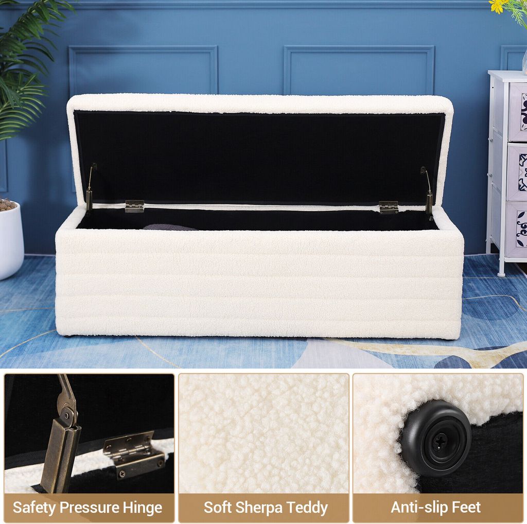 Teddystoff Sitzhocker mit Stauraum Sitzbank | Kaufland.de