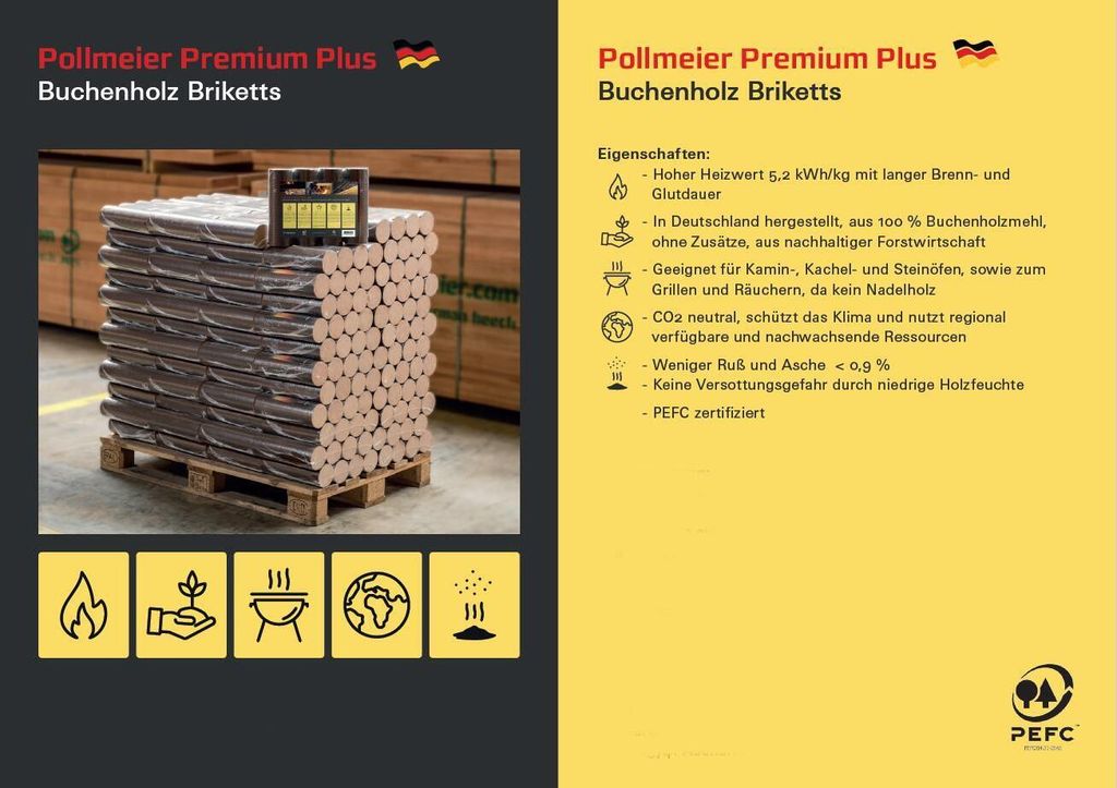 30 kg Pollmeier Buchenholzbriketts Premium | Kaufland.de