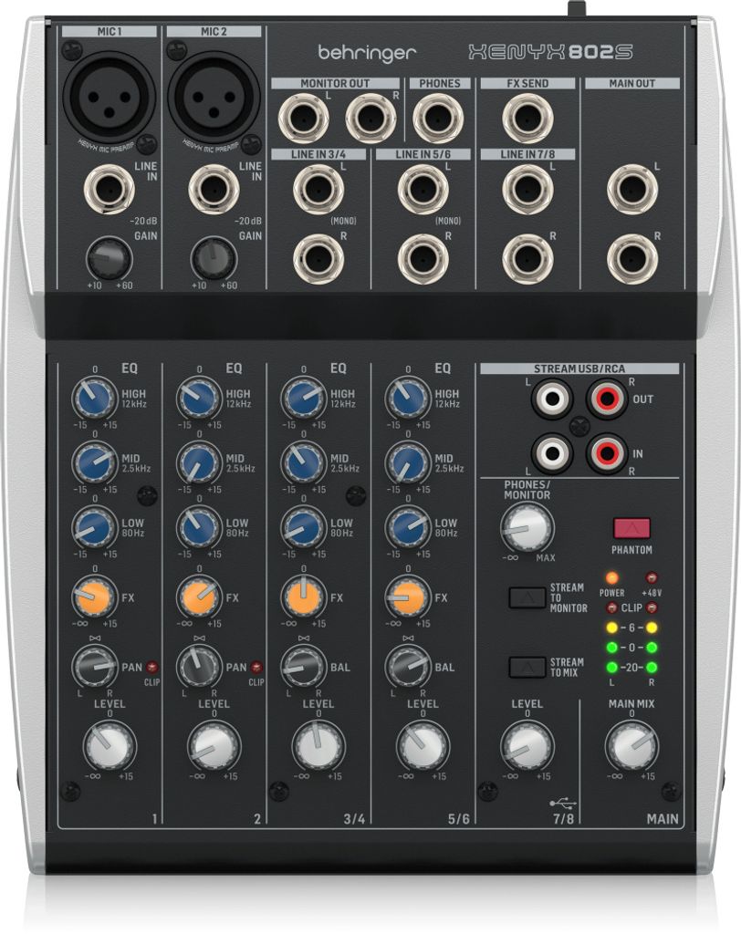 Behringer XENYX 802S - analogový audio mixážní pult