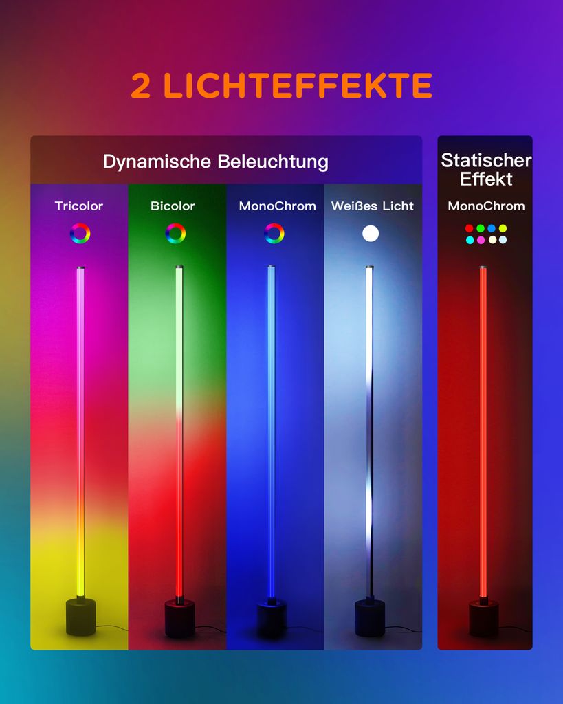 Tomons LED Stehlampe RGB Dimmbar mit | Kaufland.de
