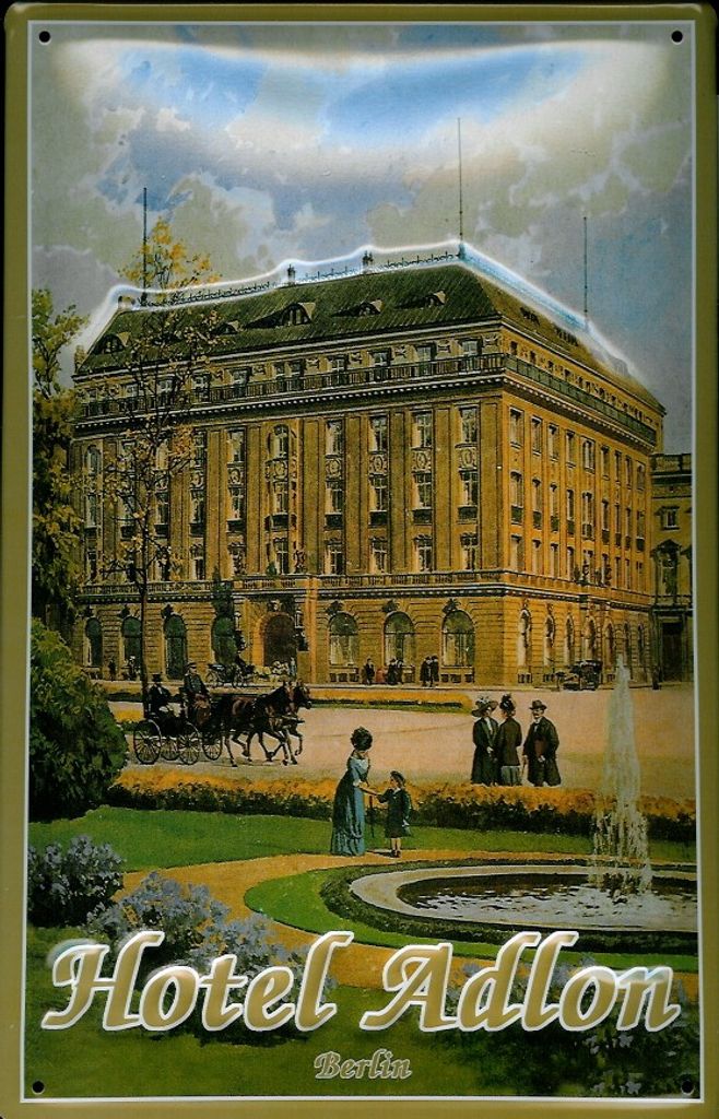 Blechschild Nostalgieschild Adlon Hotel | Kaufland.de