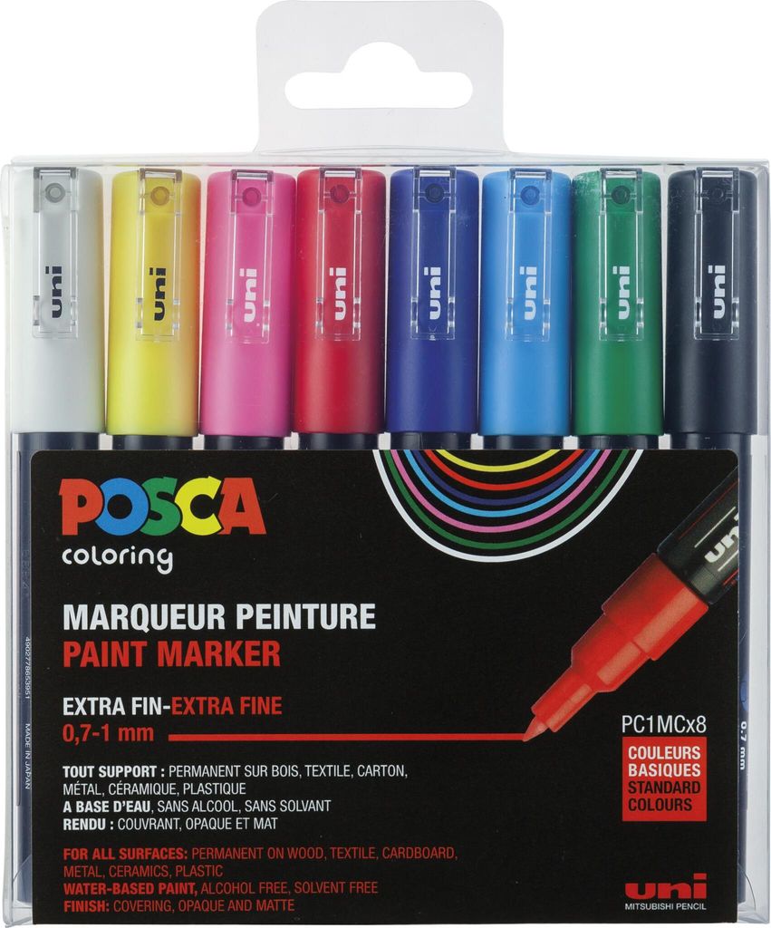POSCA Marker UNI PC-1MC 8er Set Permanentné popisovače